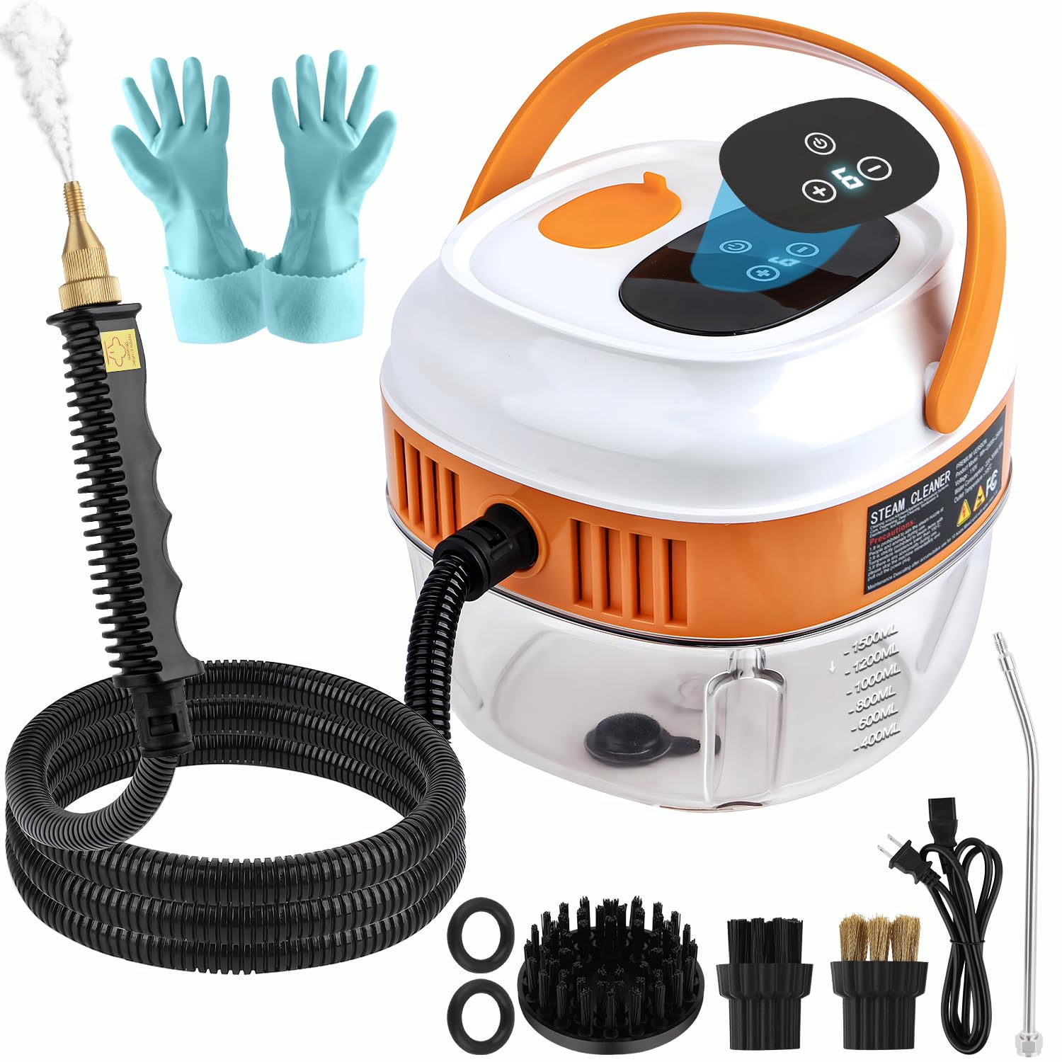 Amazon.com - Handheld Steam Cleaner with Touch Screen, 1.5L Large Water ...