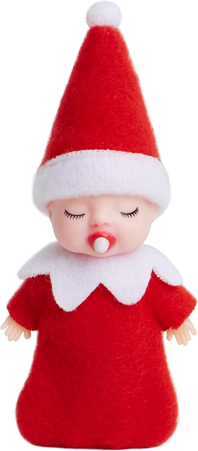 Amazon.com: JOYIN Christmas Elf Plush Doll, Tiny Red Elf with Pacifier ...