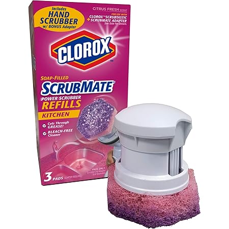Amazon.com: Clorox ScrubMate Handheld Kitchen Scrubber Combo Pack ...