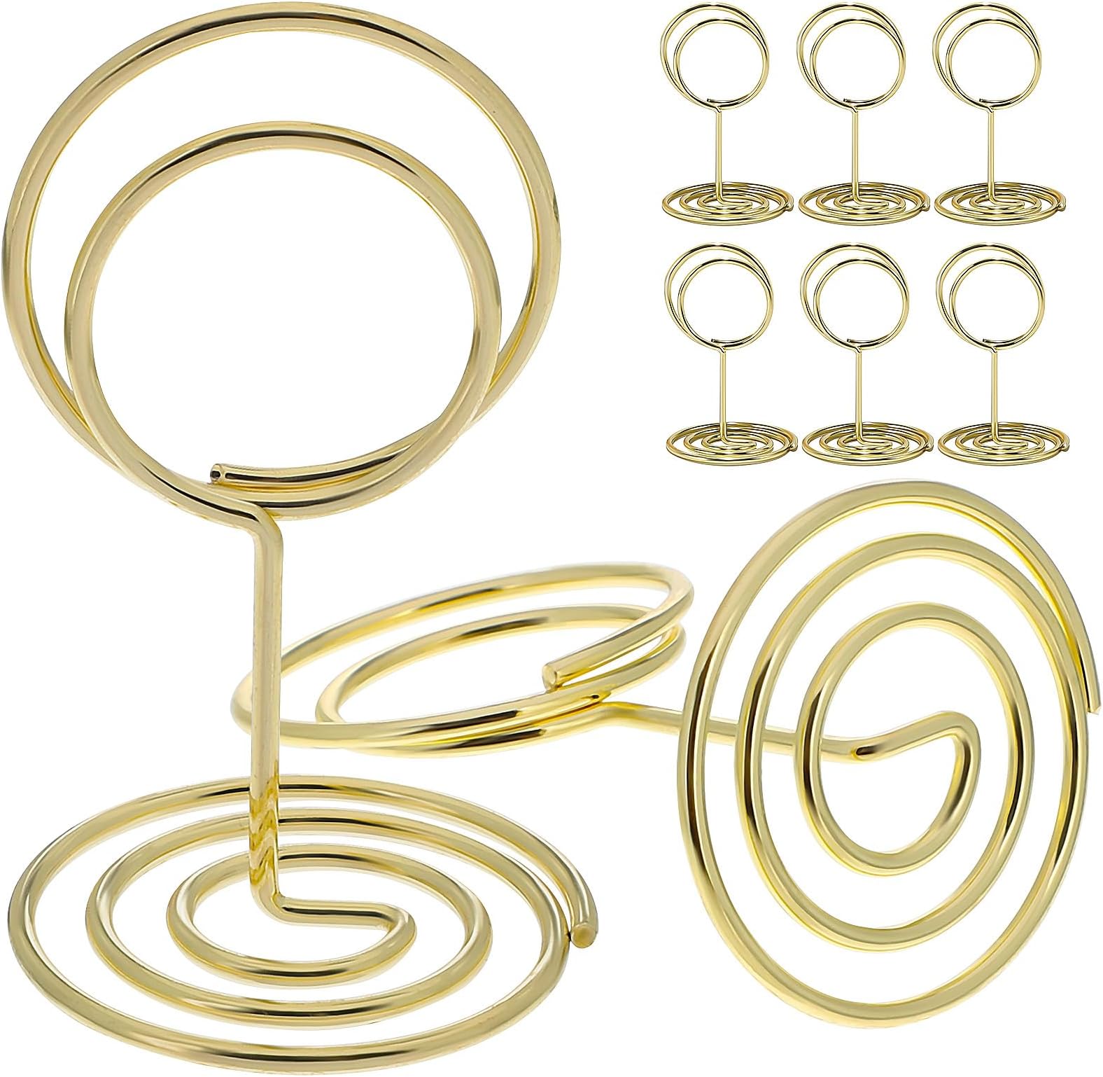 Amazon.com: SBYURE Place Card Holder Table Number Holder Gold Photo ...