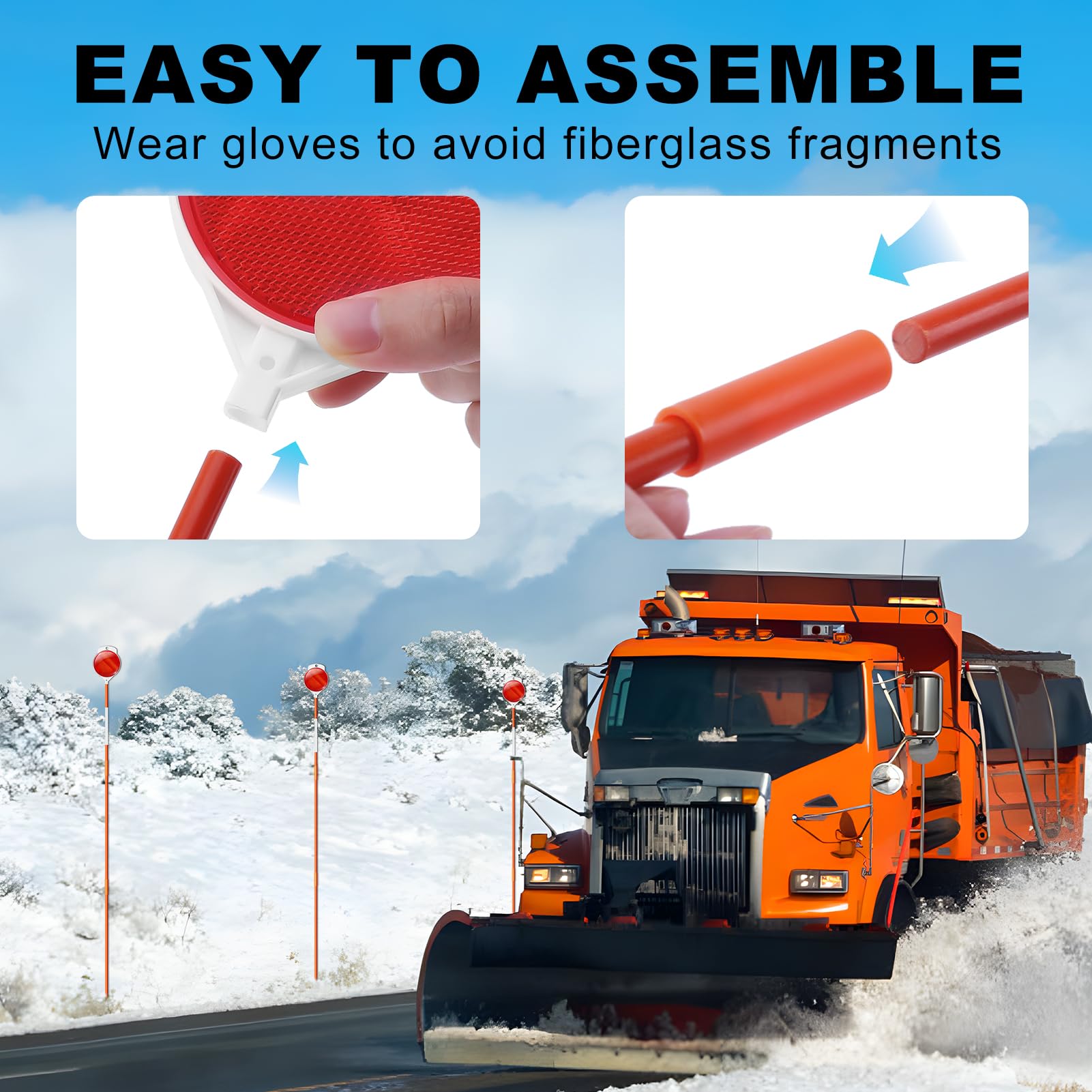 Snapklik.com : Remiawy Driveway Markers, 48 Inch Driveway Reflectors On ...