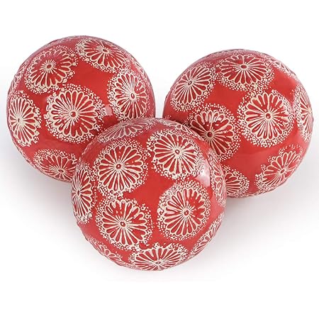 Amazon.com: Sanbege Decorative Porcelain Balls, 4" Centerpiece Balls ...