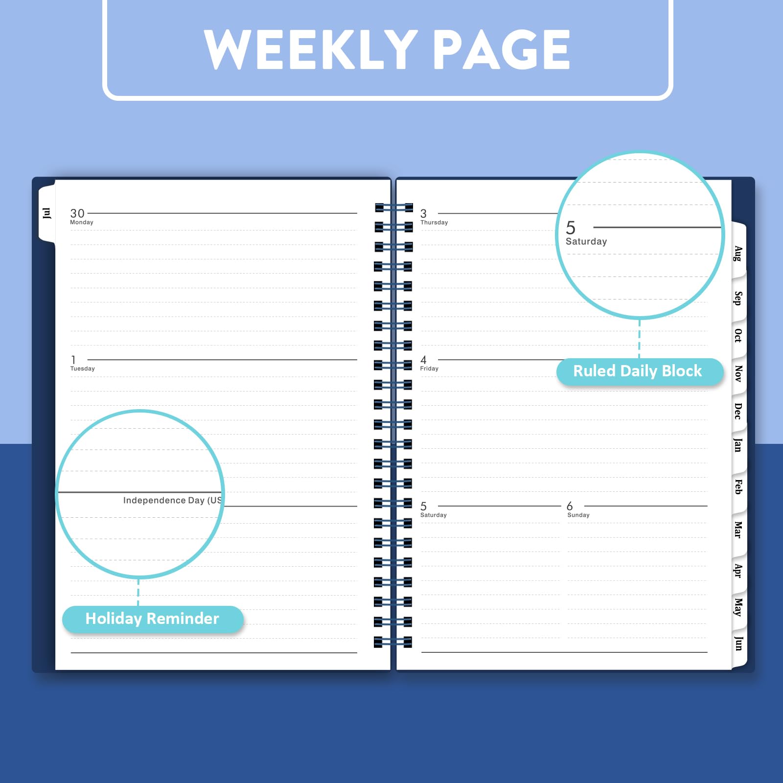 Snapklik.com : 2025-2026 Planner - Planner 2025-2026, July 2025 - June ...