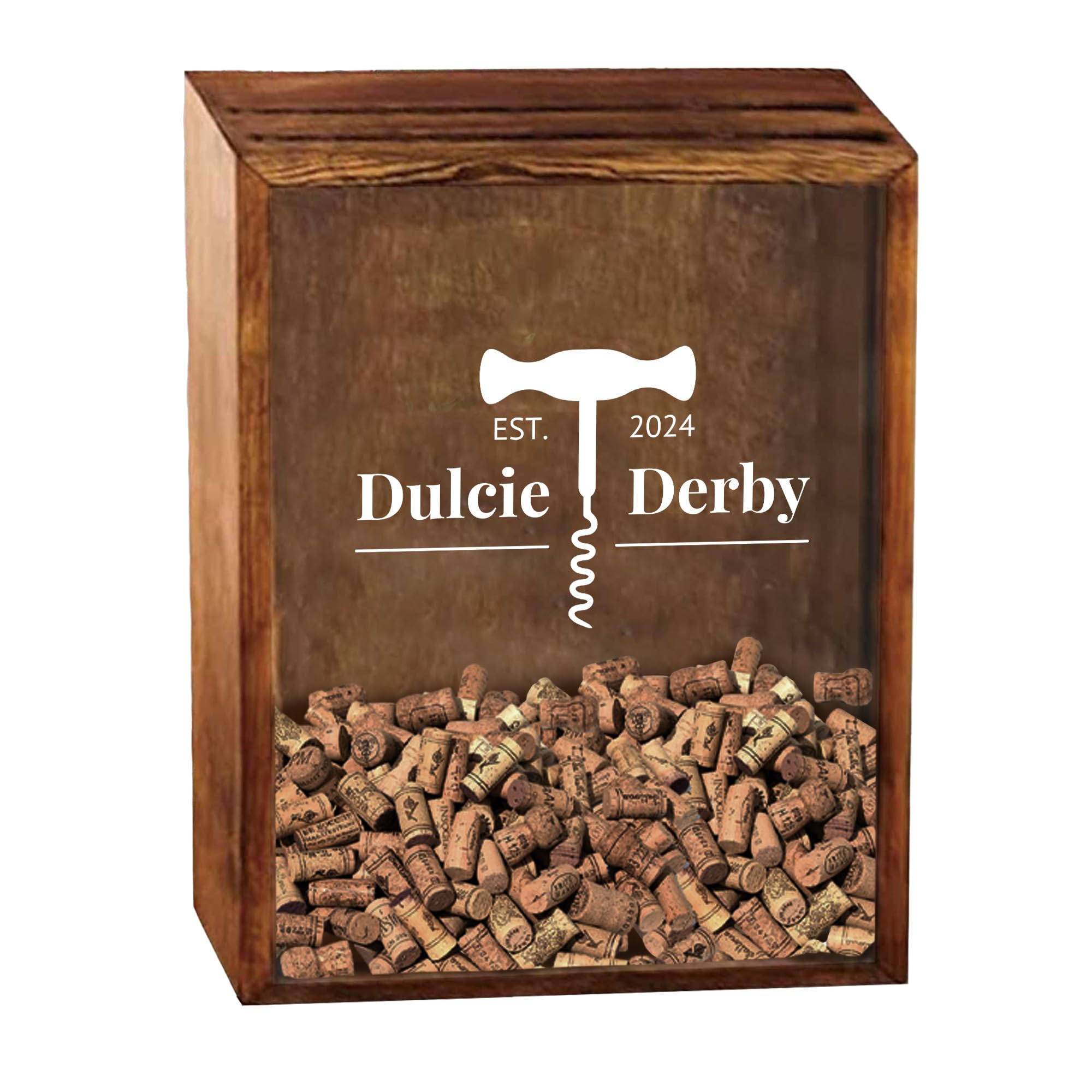 Amazon.com - Custom Wine Cork Shadow Box, Personalized Wine Cork Holder ...