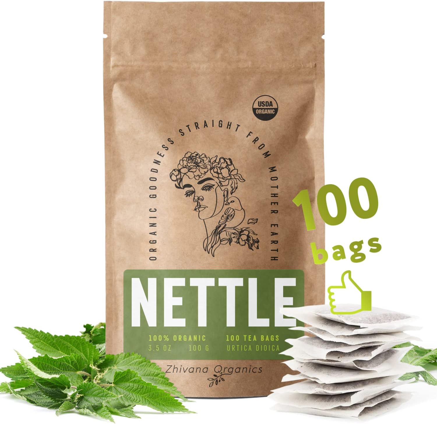 Amazon.com : Nettle Tea - 8Oz (REAL WILD HARVEST) | 100% USDA Certified ...