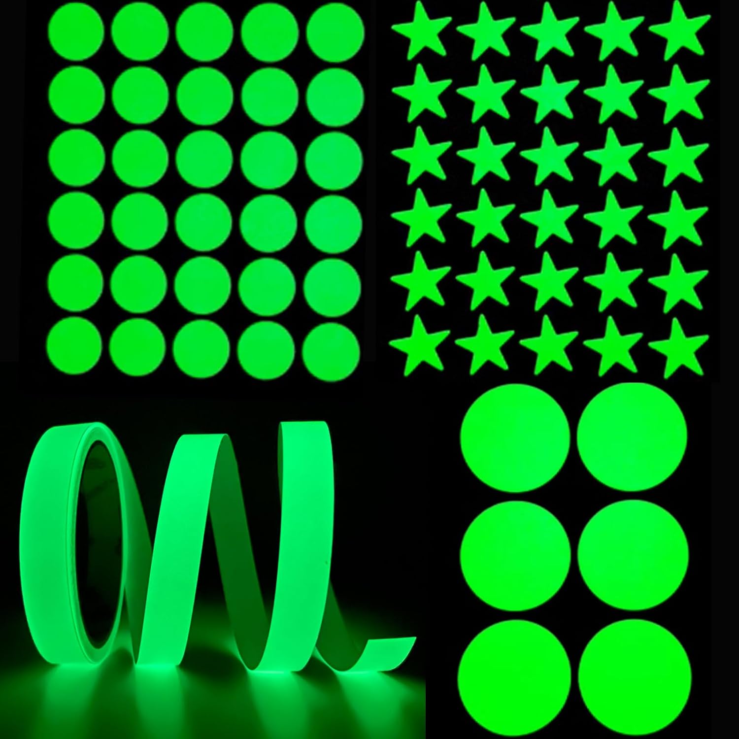 Amazon.com: PurpleWillow Glow in The Dark Tape and Sticker Set- 33 FT X ...