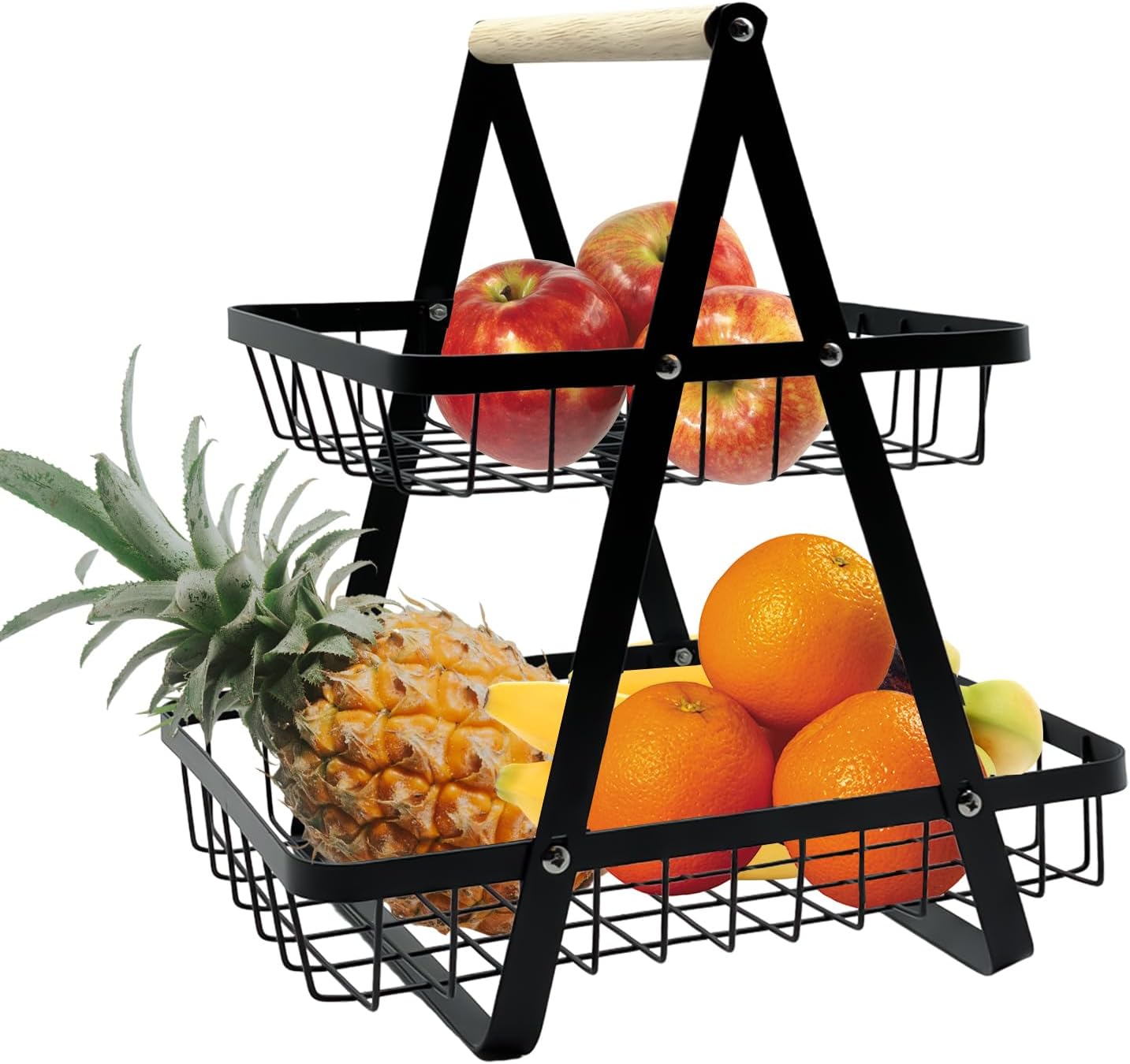 Amazon.com: SHERY 2 Tier Fruit Basket Fruit Storage for Kitchen Counter ...