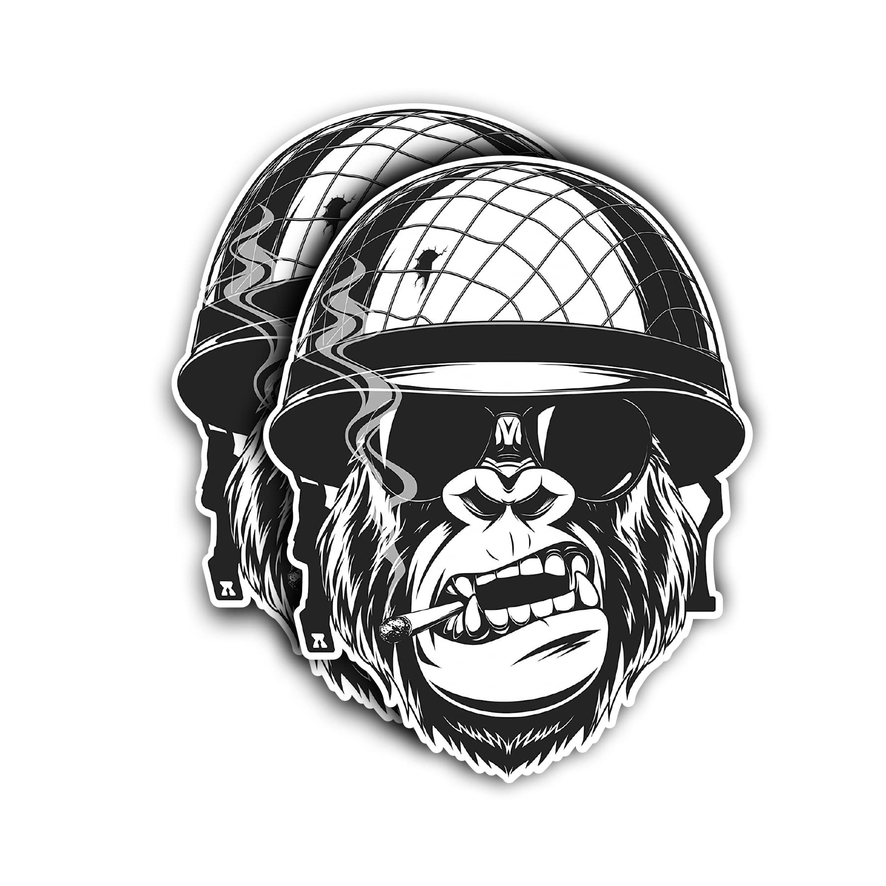 Amazon.com - WSQ Gorilla Monkey Soldier Vinyl Decal Sticker Premium ...