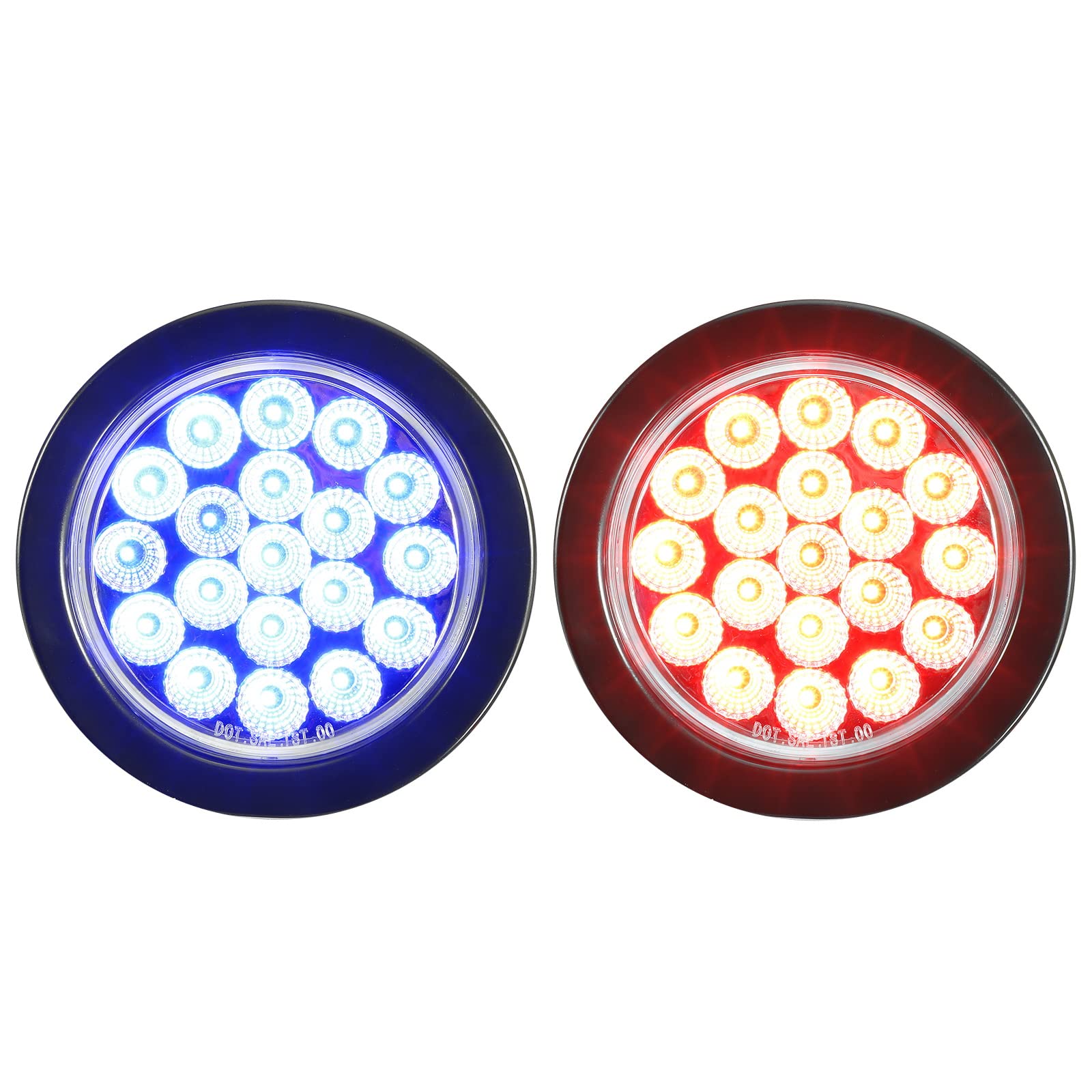 Snapklik.com : 2Pcs 4 Inch Dual Revolution Round Red Stop Turn Tail ...