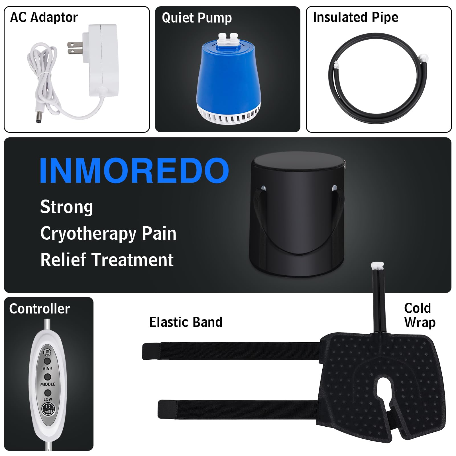 Portable Cold Therapy System Machine with Adjustable Knee, Lightweight ...