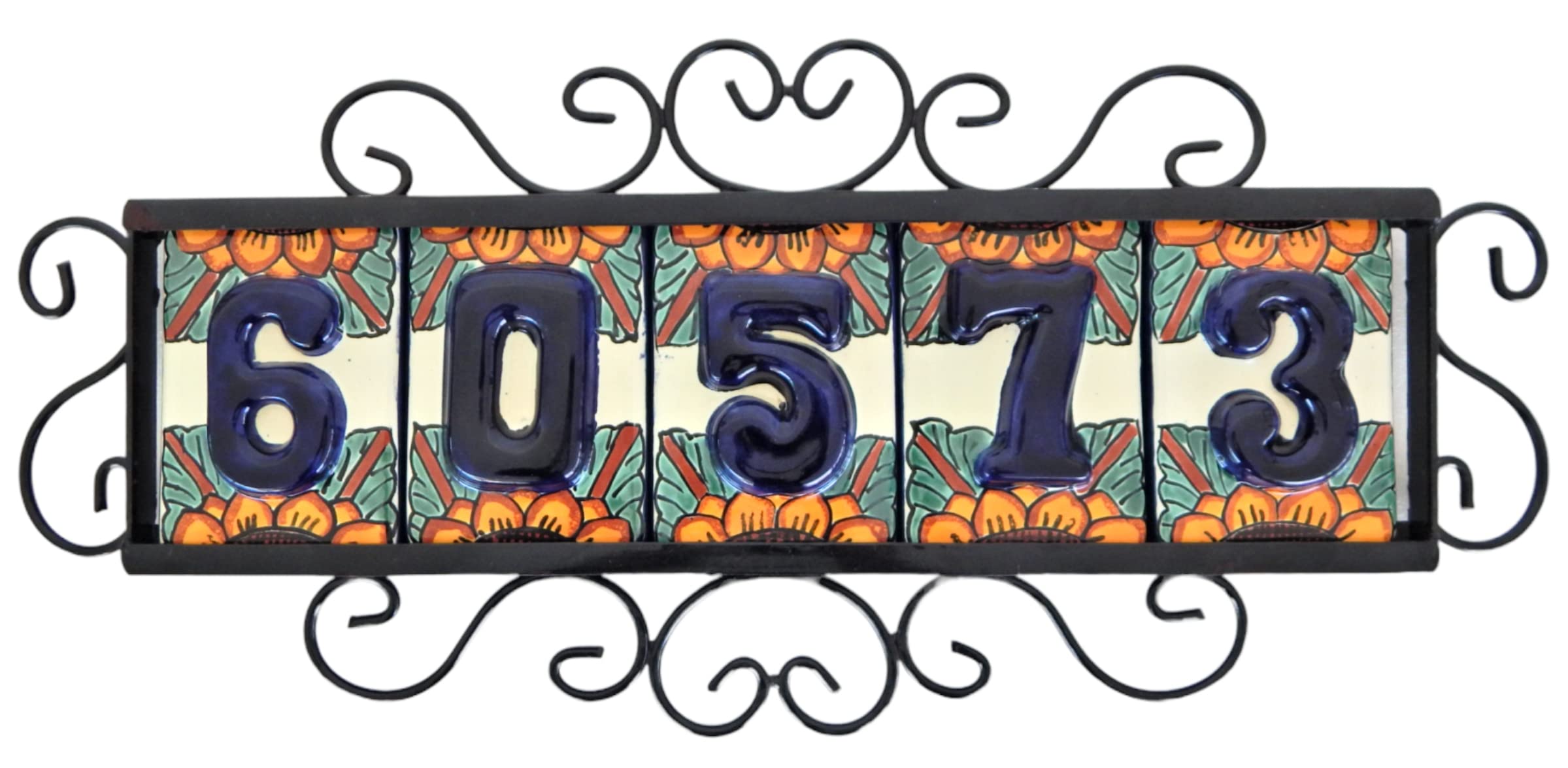 Amazon.com: 5 Mexican Talavera House Number Tile Address Numbers ...