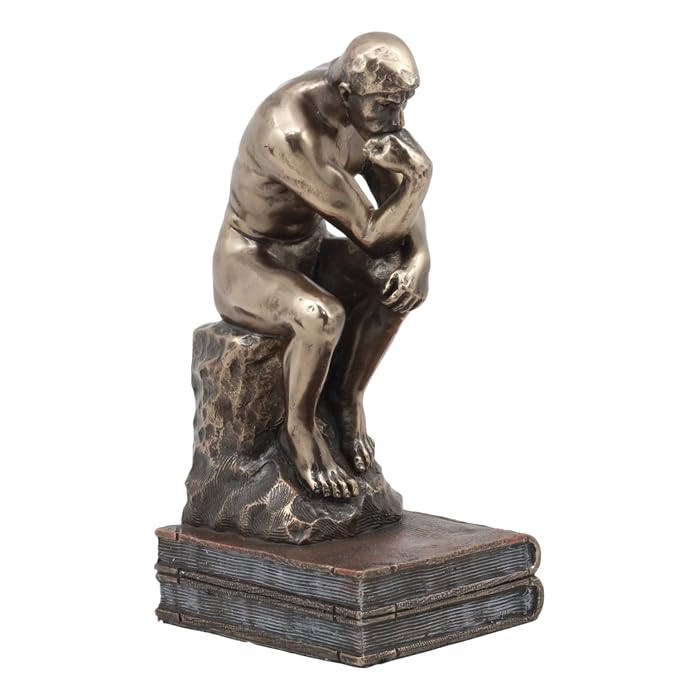 Buy Ebros Auguste Rodin Le Penseur The Thinker Sitting On Books Statue ...