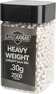 Amazon.com : Evike Airsoft - JAG Armament Heavyweight Match Grade 6mm Airsoft BBS (Weight: 0.30g ...
