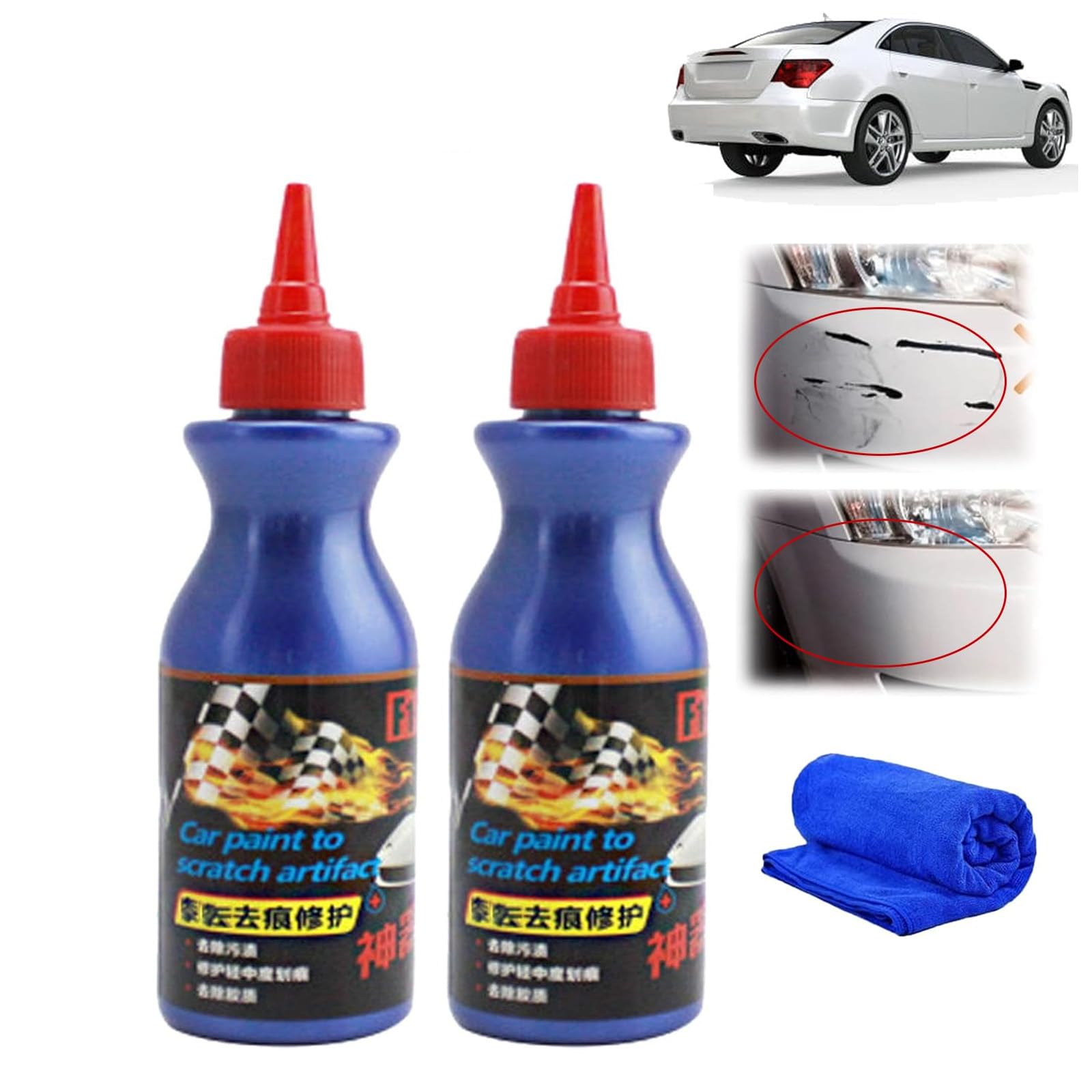 Amazon.com: Car Scratch Remover for Deep Scratches, Scratch Repair Wax ...