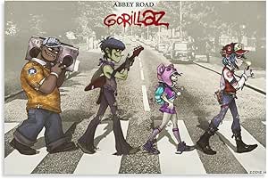 Amazon.com: Gorillaz Music Poster,Gorillaz Rock Band Posters Wall Art Paintings Canvas Wall ...