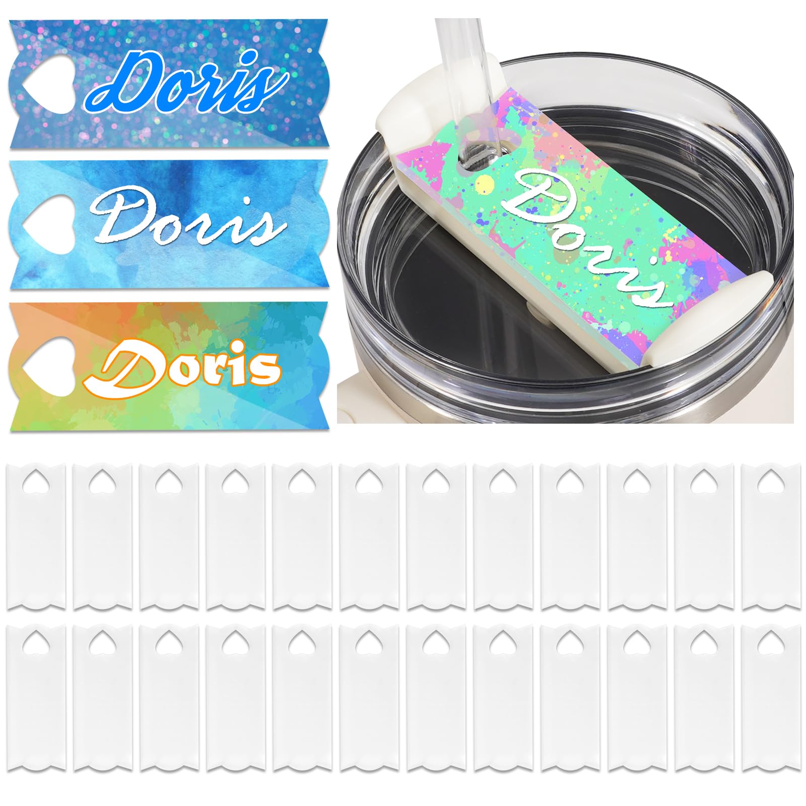 Amazon.com: ToBeAce 24 Pcs Sublimation Name Plate Blanks Acrylic, 3.2 ...