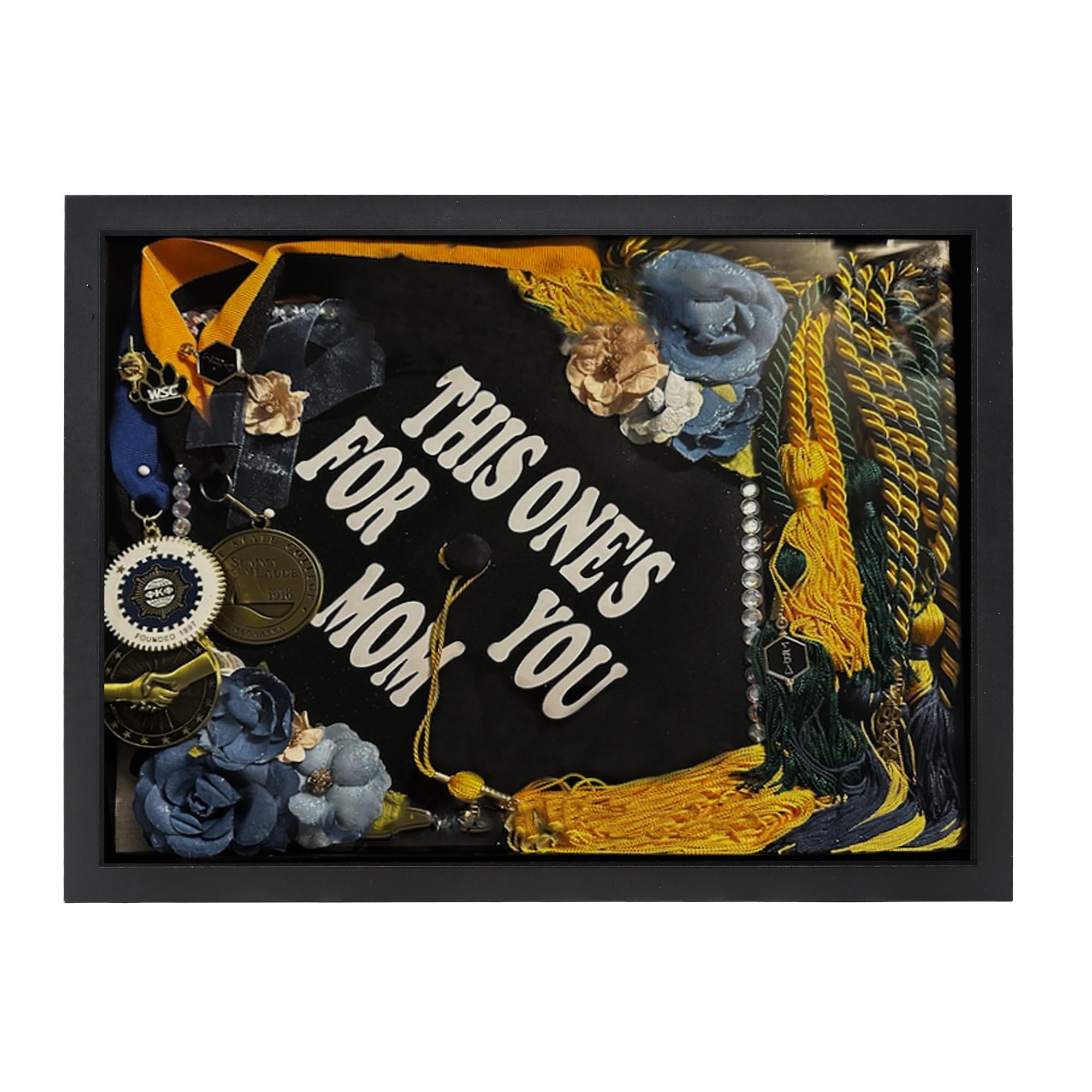 Snapklik.com : Graduation Cap Shadow Box Frame Wood Display Case