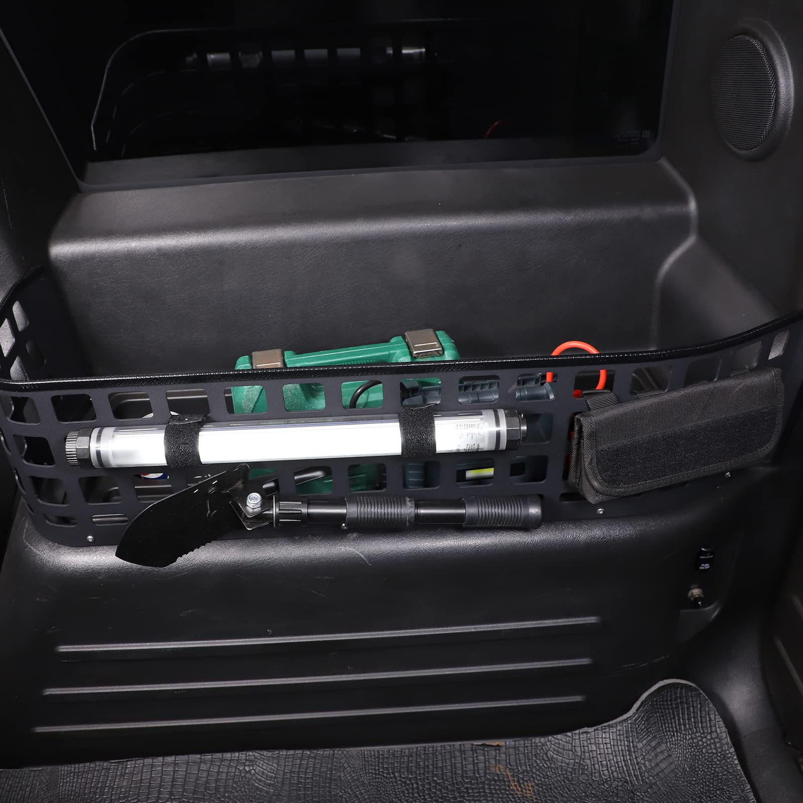 PIUGILH Aluminum Rear Trunk Storage Enclosure, Tail Cargo Storage Panel ...