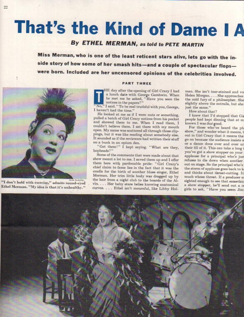 Ethel Merman original clipping magazine photo 4page 9x12 #Z7142 at ...