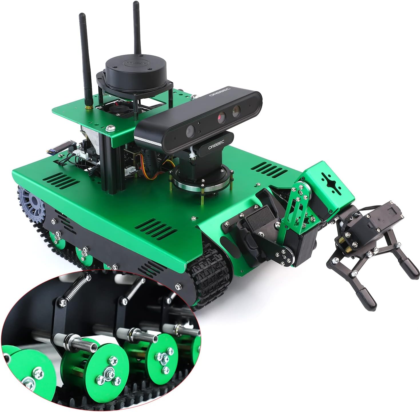 Amazon.com: Yahboom Raspberry Pi 4B AI Robot ROS Tank Kit Transbot with ...