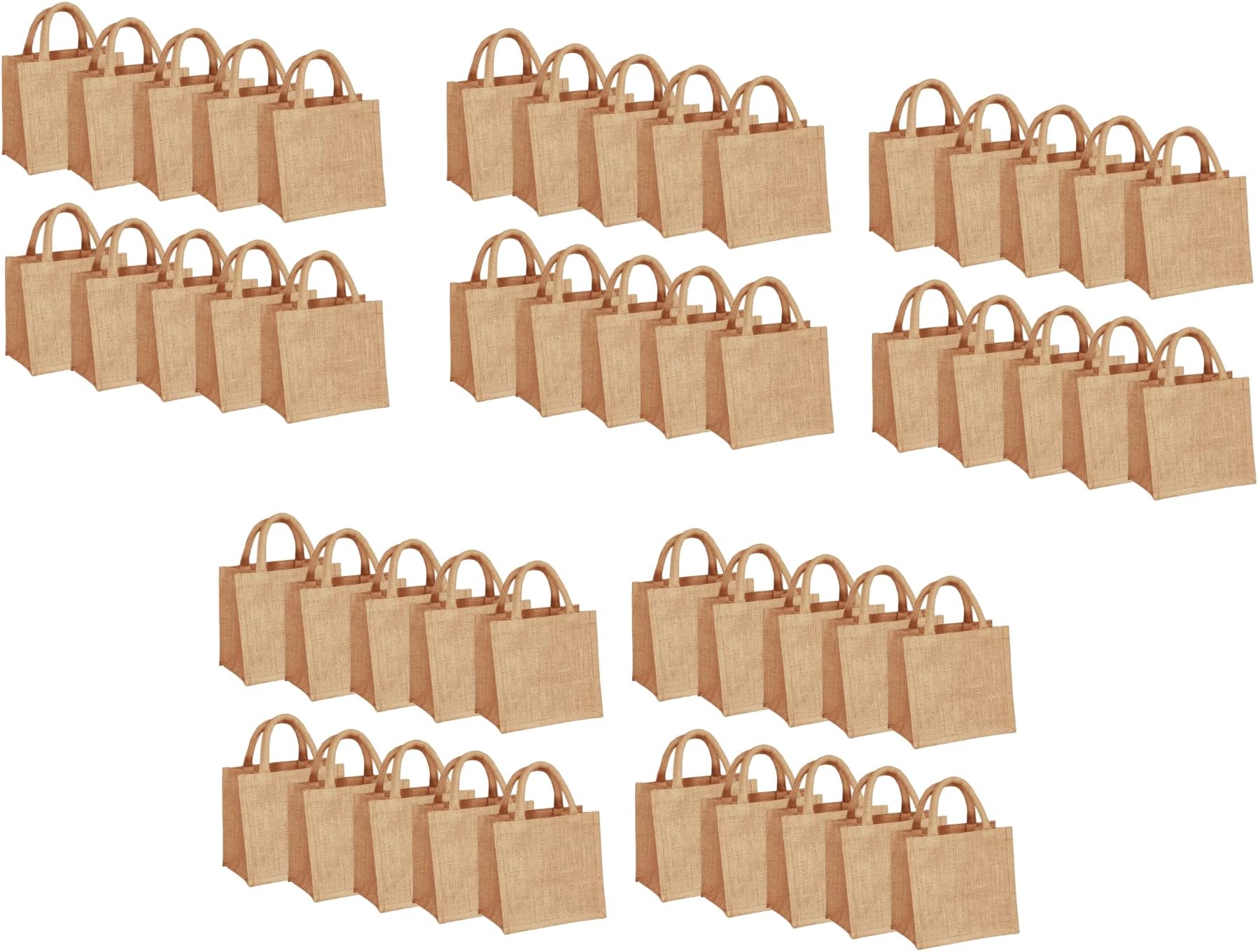 Amazon.com: GliCraft 20 Pack Burlap Tote Bags with Handles Reusable ...
