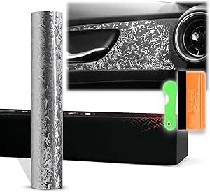Amazon.com: 12"x60" (1FTx5FT) PET Damascus Forged Gloss Silver Vinyl ...