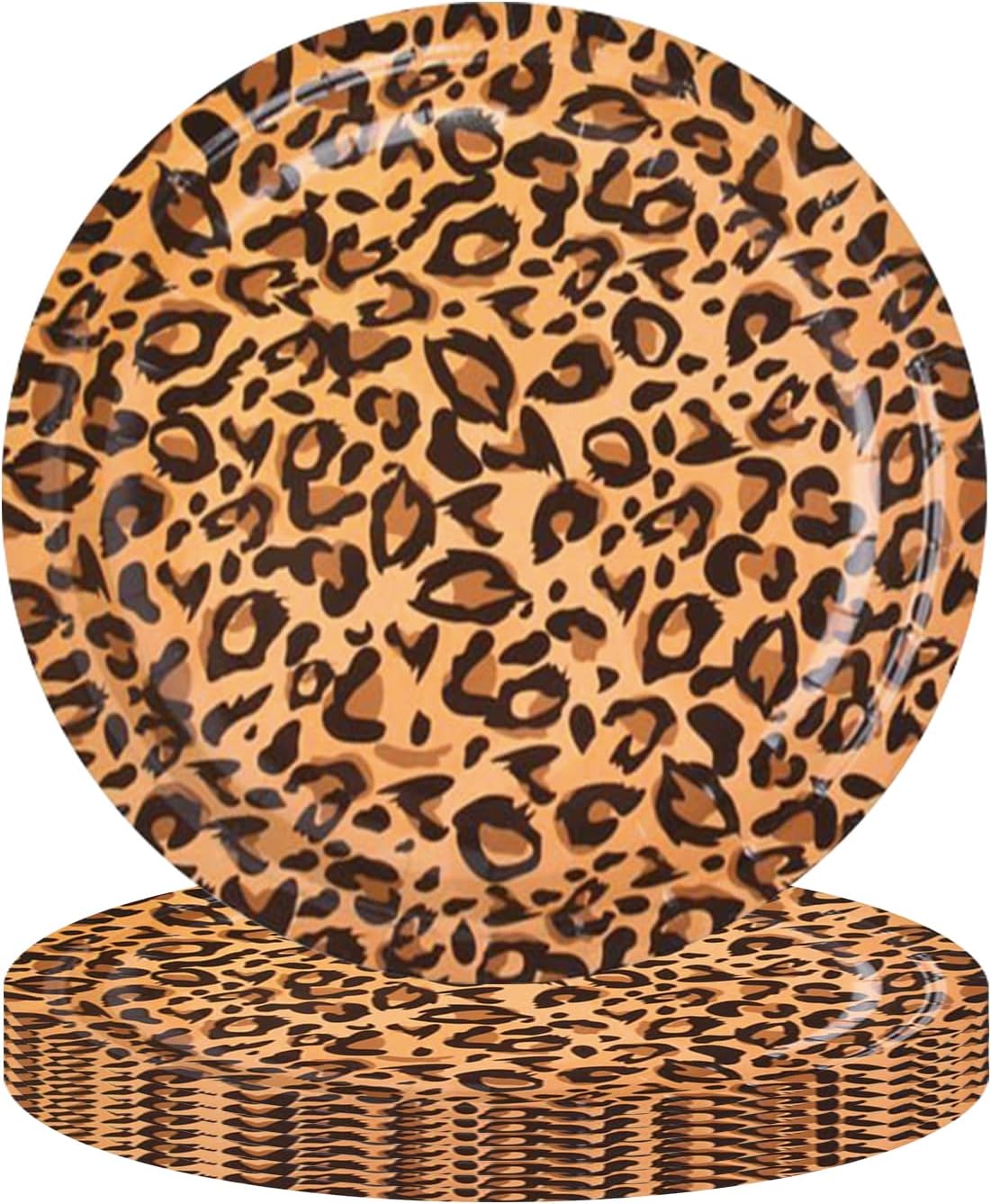 POPOYU 16P Jungle Safari Animal Party Leopard Print Paper Plates 7 inch ...