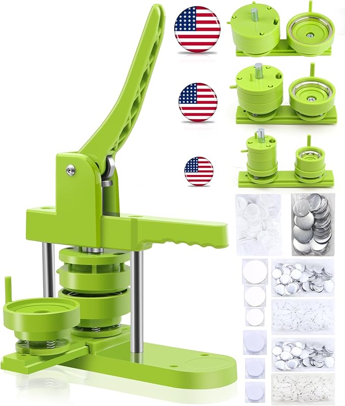Amazon.com: Happizza Button Maker Machine Multiple Sizes, Pin Maker ...
