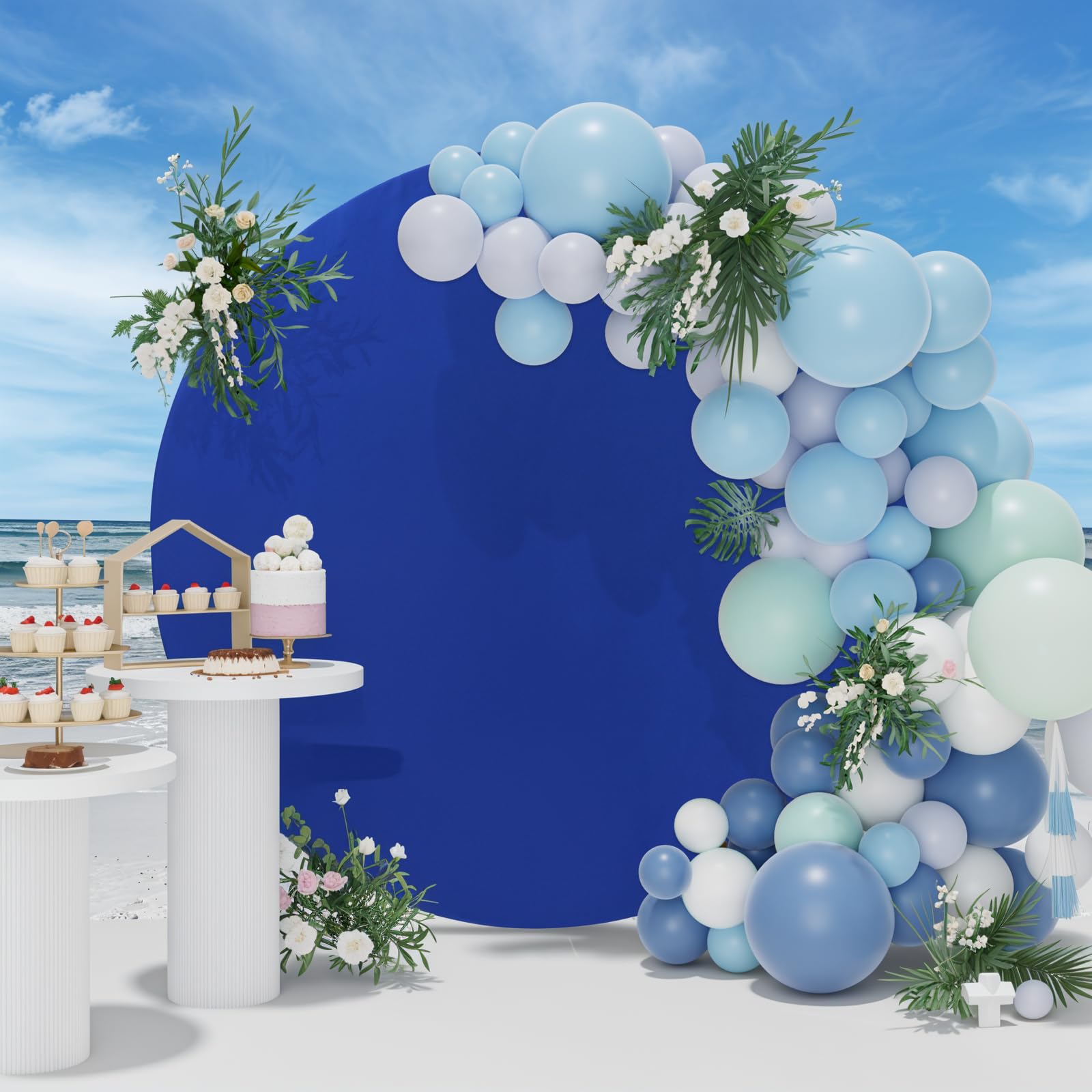 Helaku Round Backdrop Cover 7 2x7 2ft Royal Blue Circle | Desertcart UAE