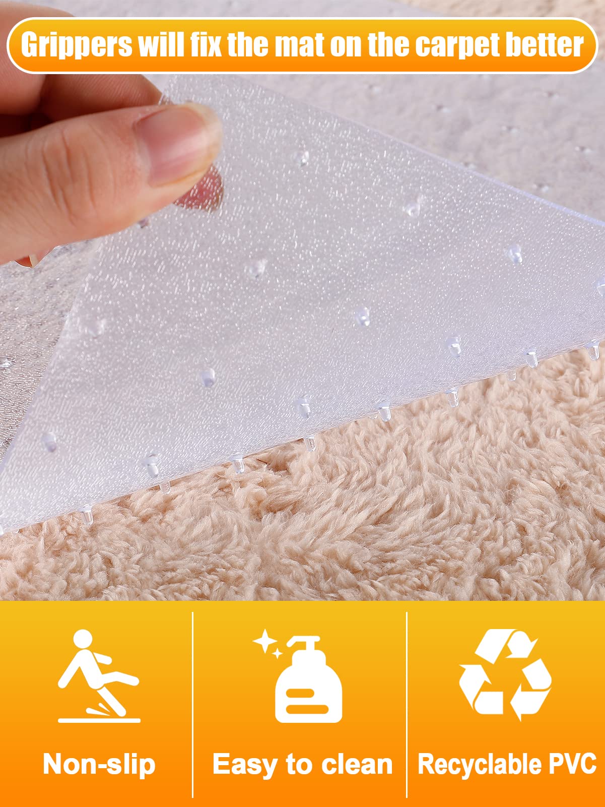 8.69Ft Cat Carpet Protector, Heavy Duty Plastic Pets Scratch Stopper ...