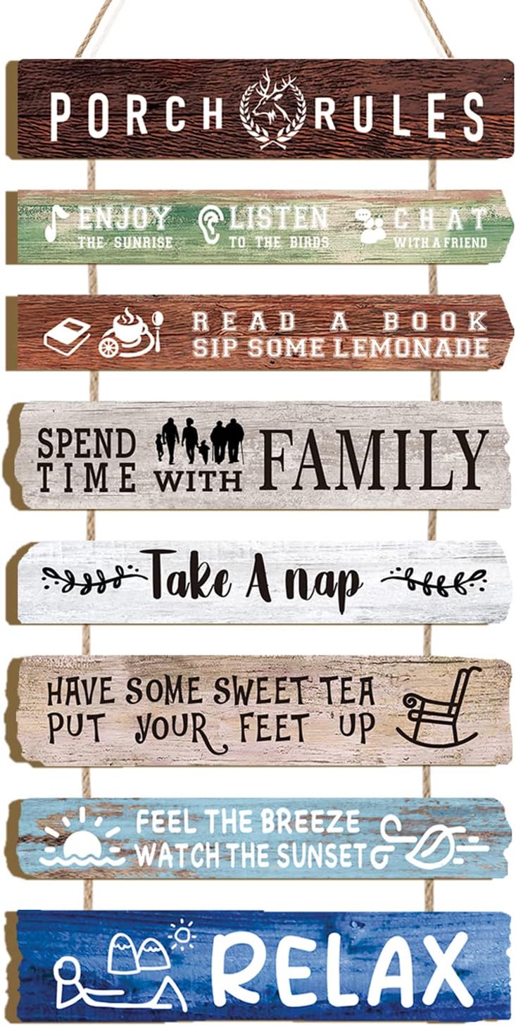 Amazon.com: Young's Wood Front Porch Rule Sign, 31" : Patio, Lawn & Garden