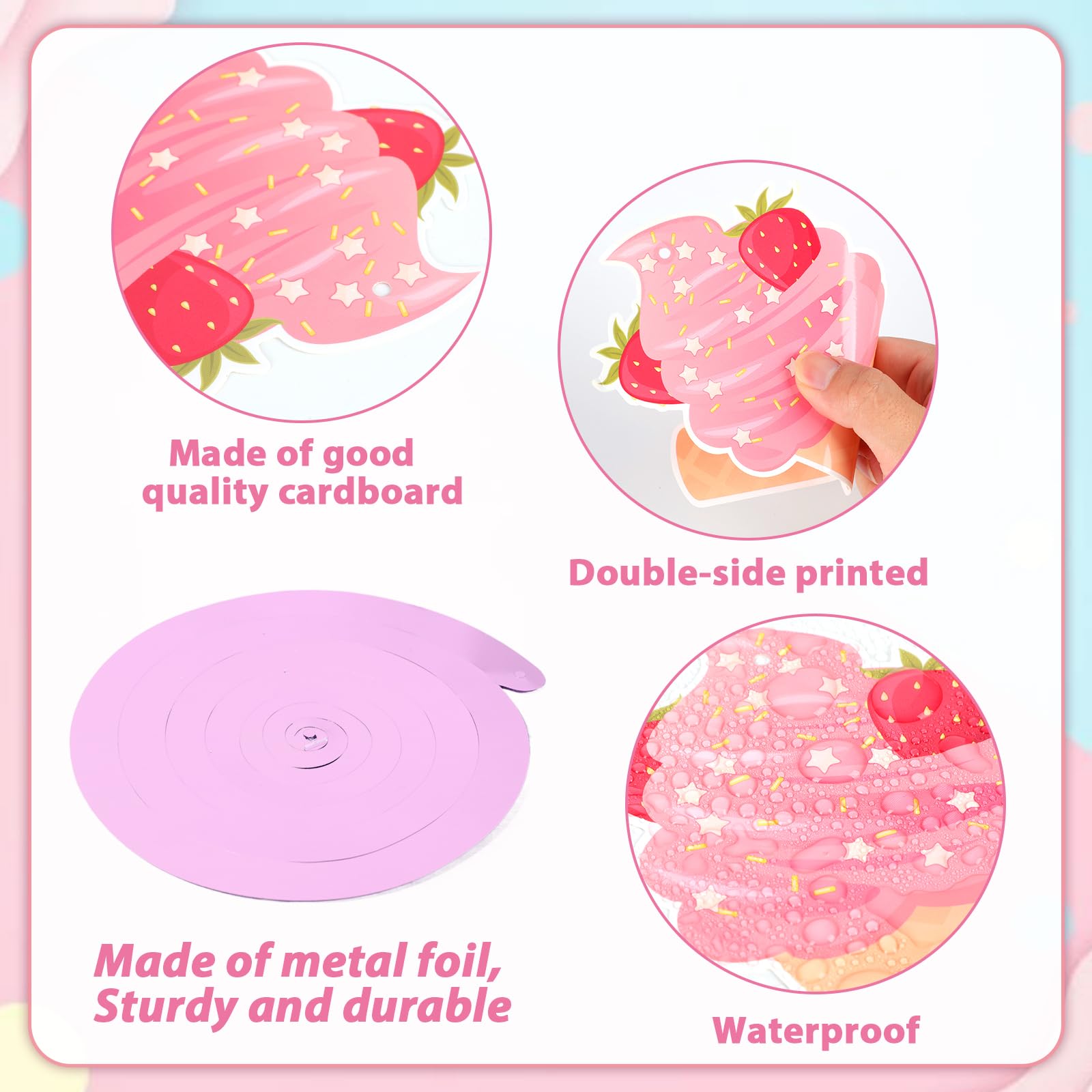 Snapklik.com : Chunnin 58Pcs Ice Cream Party Hanging Swirls Ice Cream ...