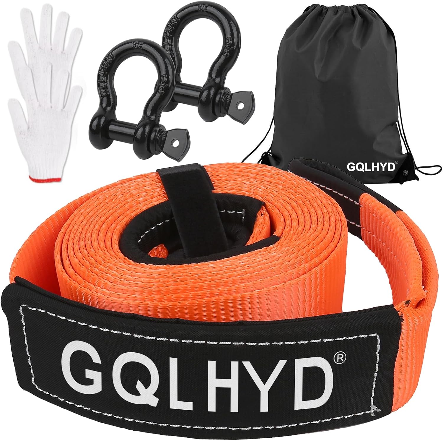 Amazon.com: Tow Strap, 3.15 in. x 22 ft. Long, Heavy Duty Trailer Strap ...