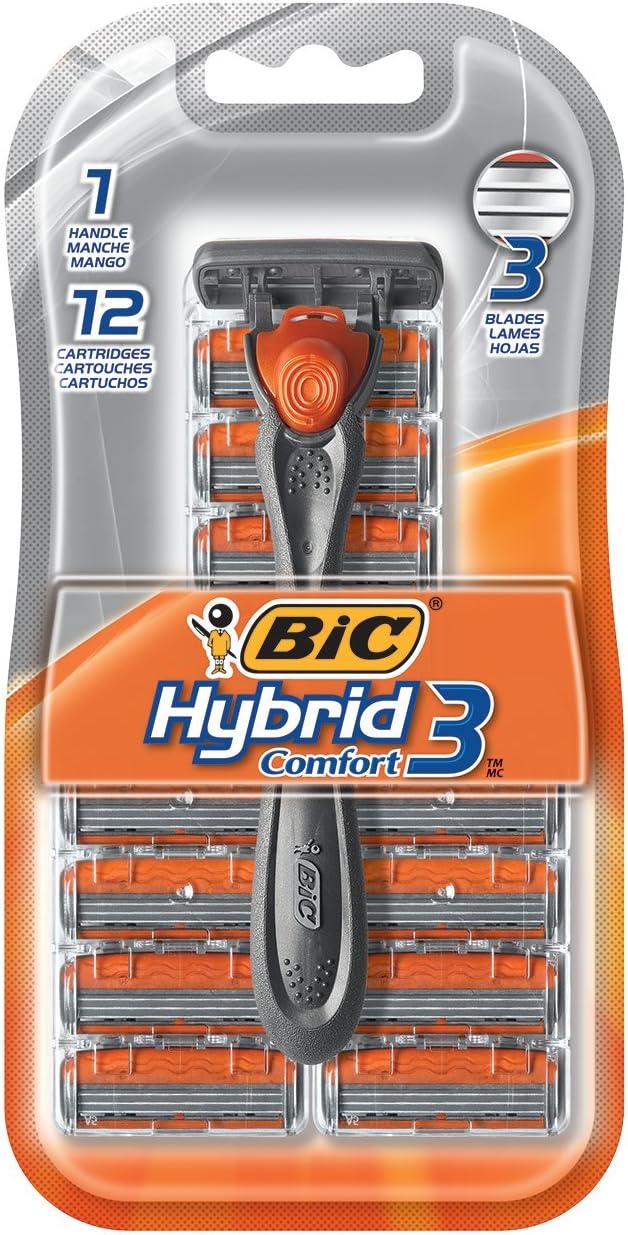 BIC Hybrid 3 Comfort Disposable Razor, Men, 12 Count : Amazon.co.uk ...