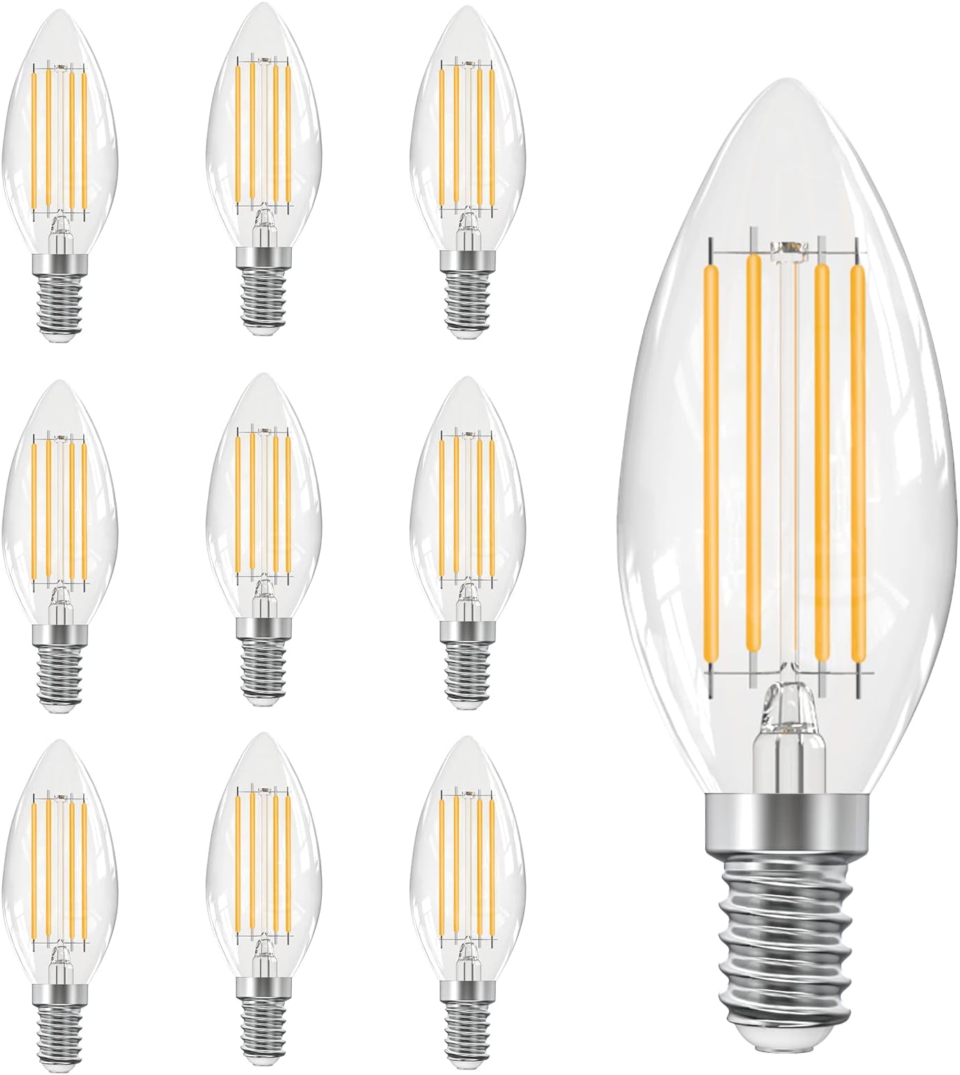 tuare E14 LED Light Bulb, 4W 400 Lumens E14 LED Light Bulb Warm White ...