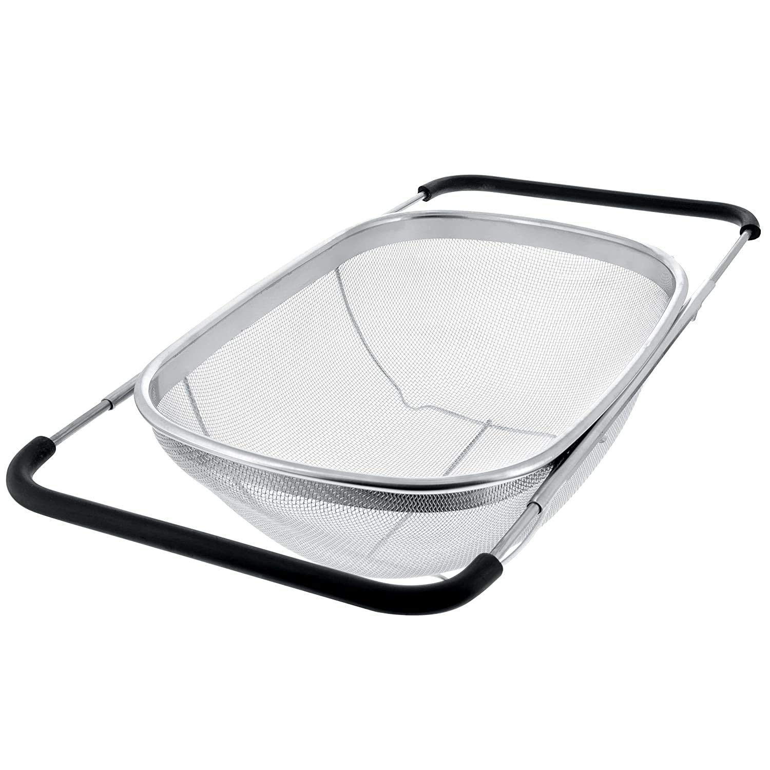 MICRONE Over The Sink Stainless Steel Oval Colander with Fine Mesh 6 ...