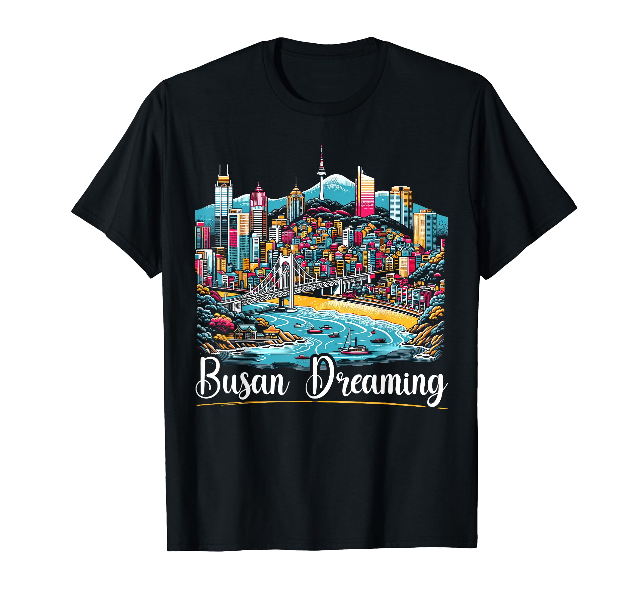 Amazon.com: Busan South Korea Country Travel Vacation Korean T-Shirt ...