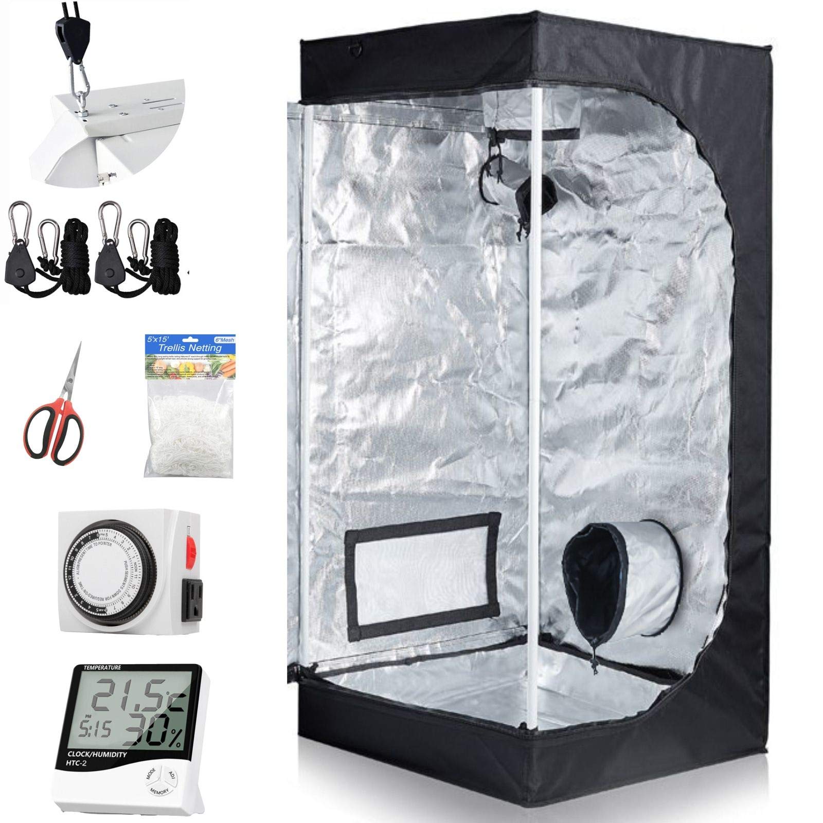 Snapklik.com : CDMALL Grow Tent Room Complete Kit 20x20x48 Kit ...