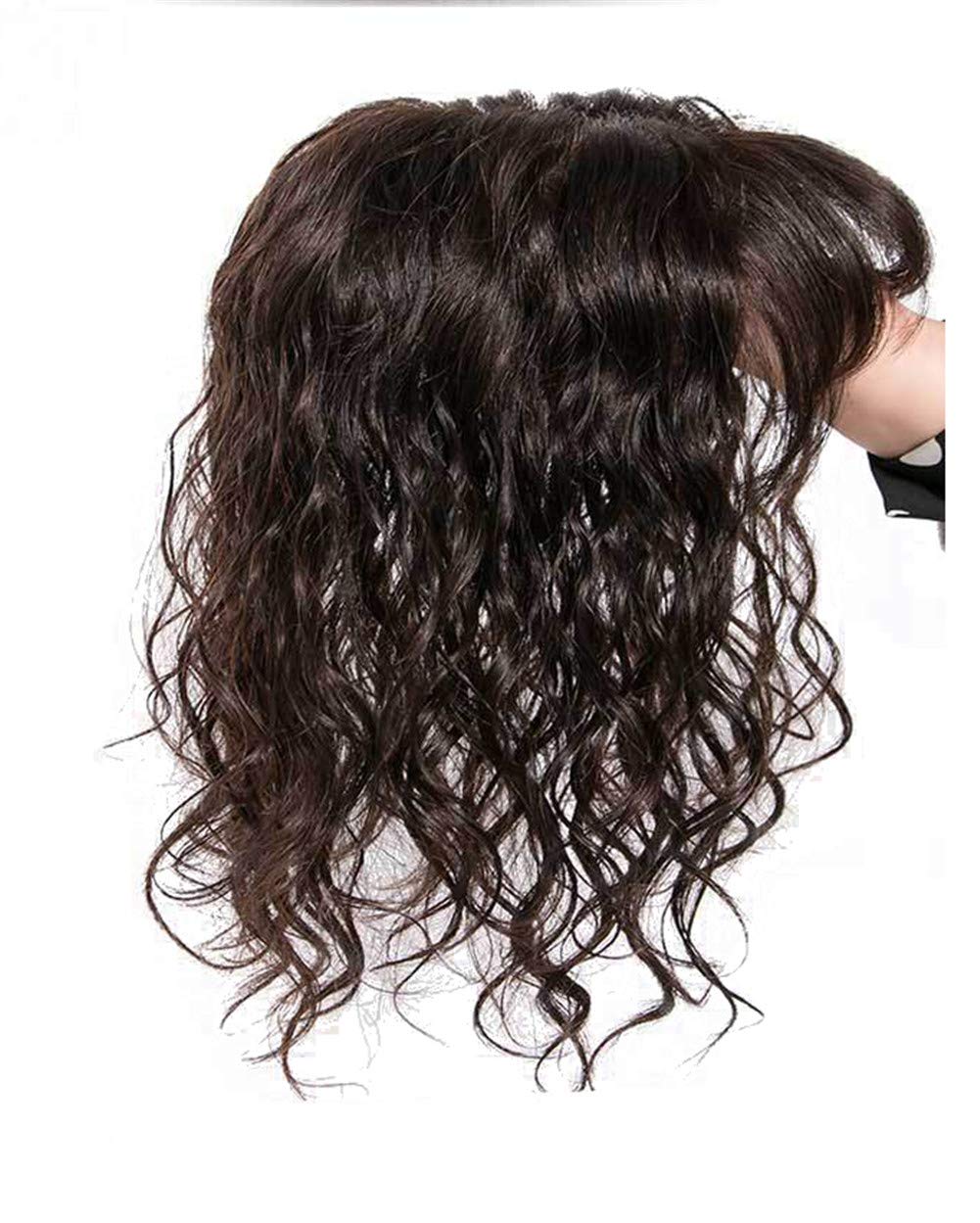 Amazon.com : Remy Human Hair Clip in Toppers Natural Curly, Free ...