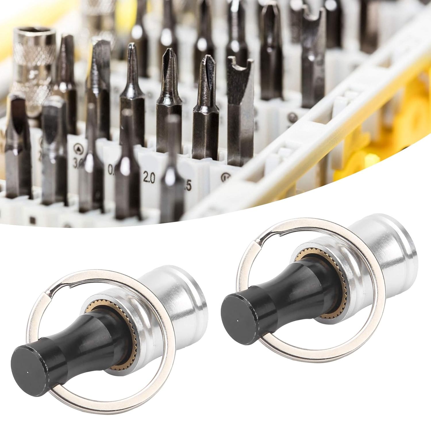 Screwdriver Bit Adapter, Portable Size Keychain Screwdriver Bits Holder ...