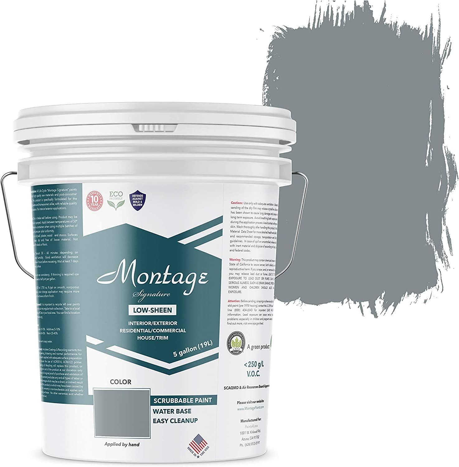 Montage Signature Interior/Exterior Eco-Friendly Paint, Blue Bayou, Low ...