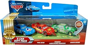Disney / Pixar CARS Movie 155 Die Cast Cars 3Car Gift Pack The King, Tongue Lightning McQueen ...