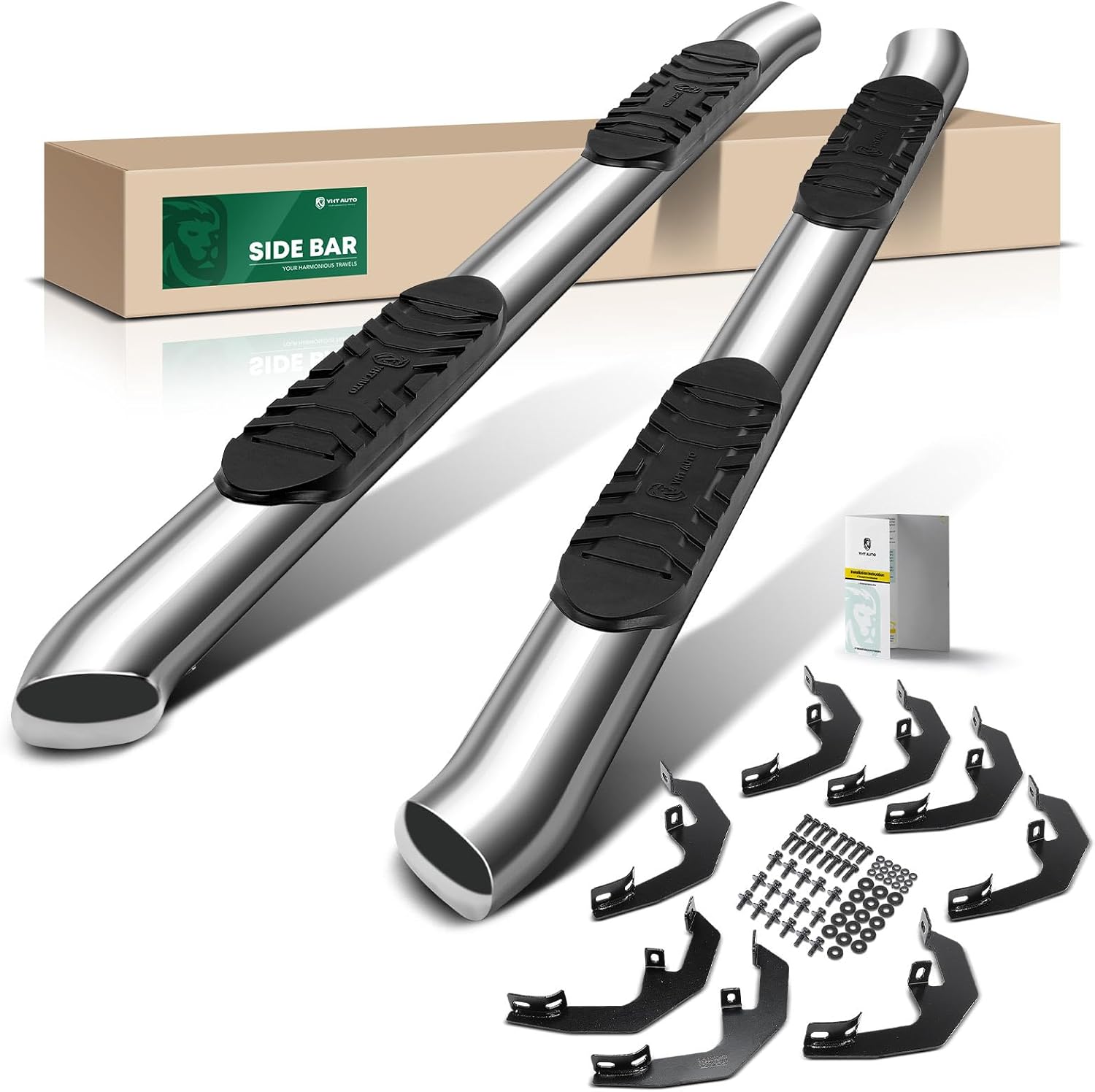 Amazon.com: YHTAUTO 5'' Running Boards Side Step Bars Fit Chevy & GMC ...