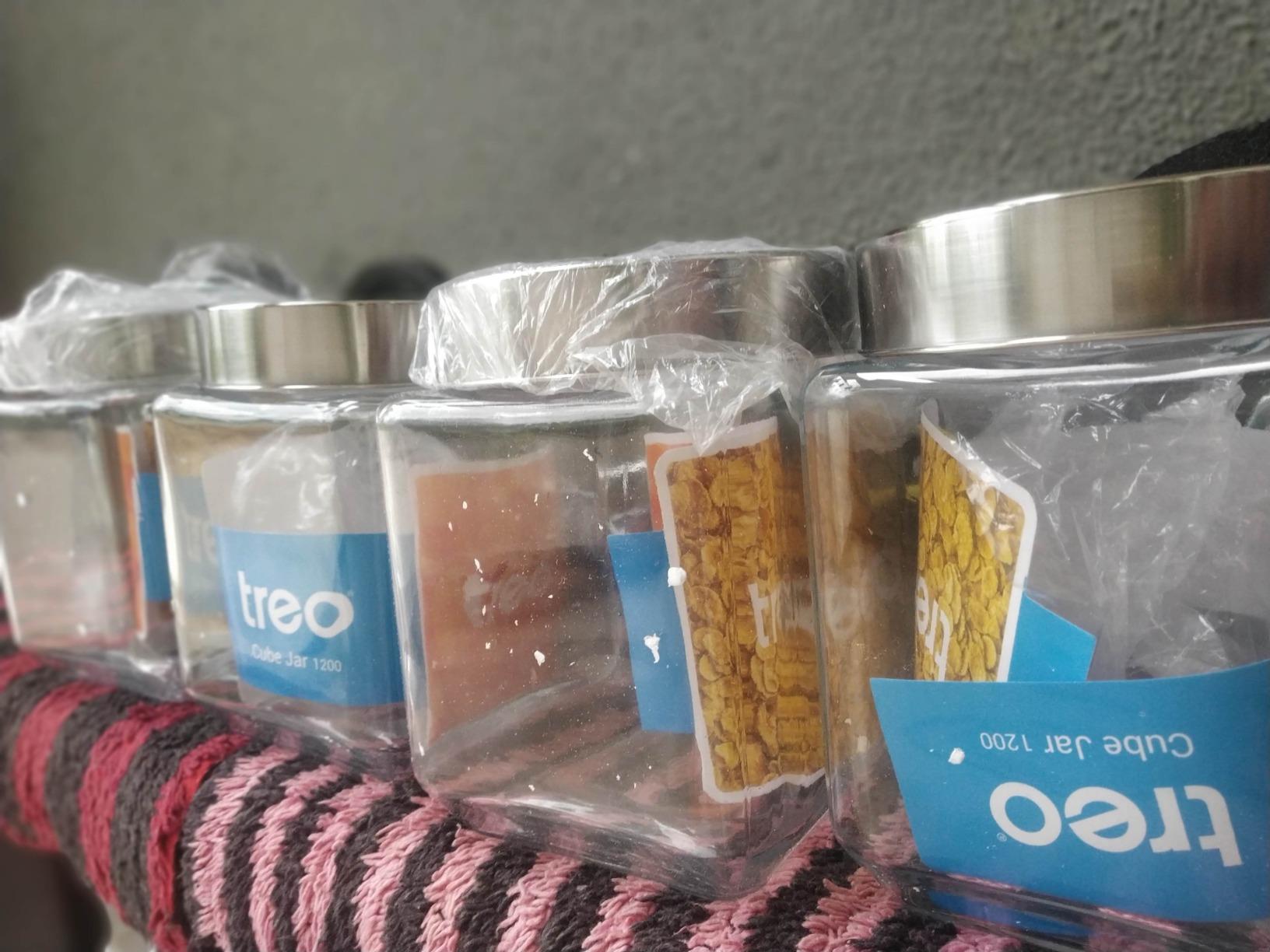 Buy Treo Glass Jar - 1200 ml, 6 Pieces, Clear Online at Low Prices in ...