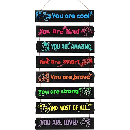 Amazon.com: Maitys Gaming Wall Decor for Room Inspirational Gaming ...