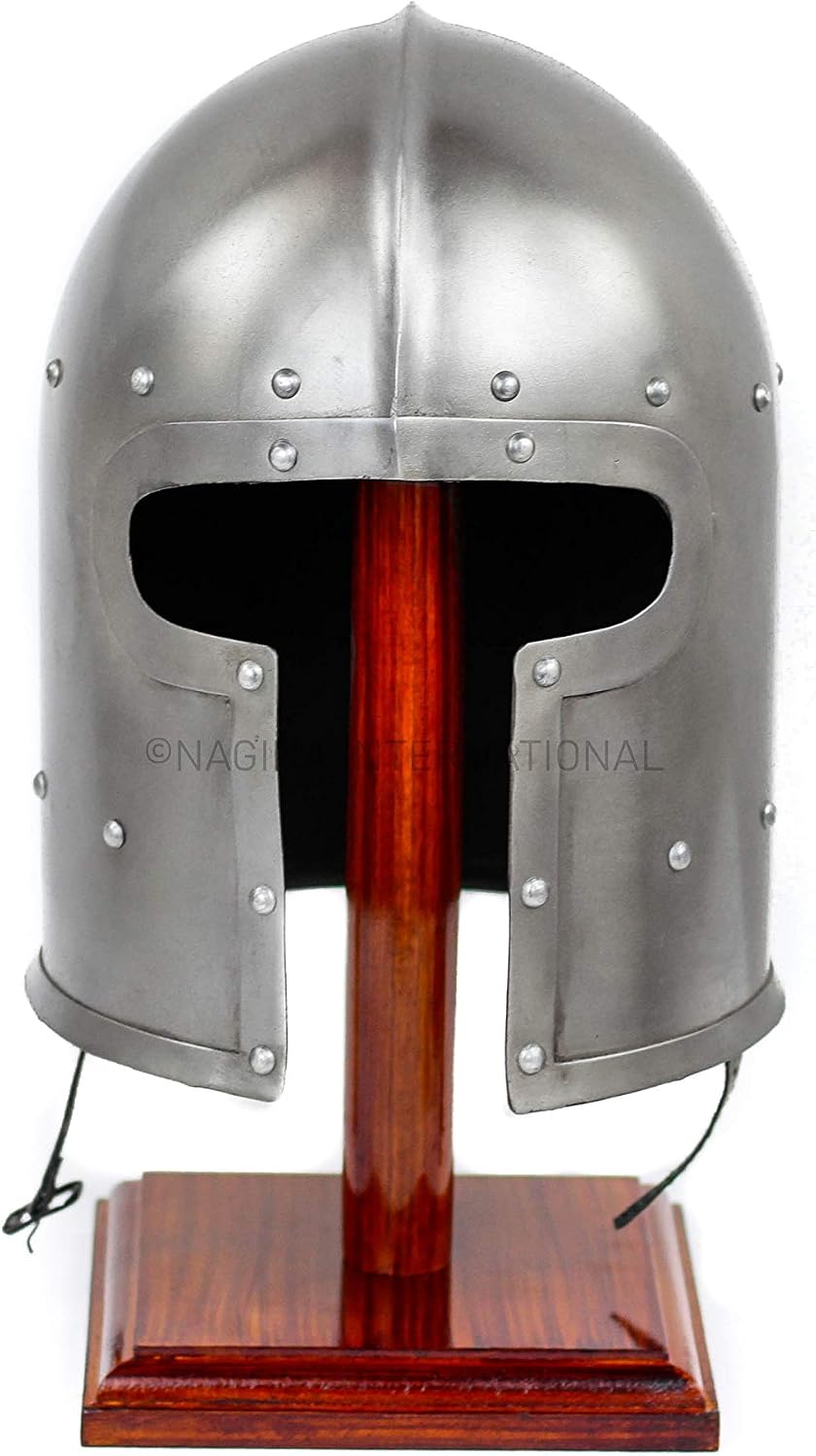 T-Face Medieval Barbute 15th Centuary Armour Helmet | Costume Props for ...