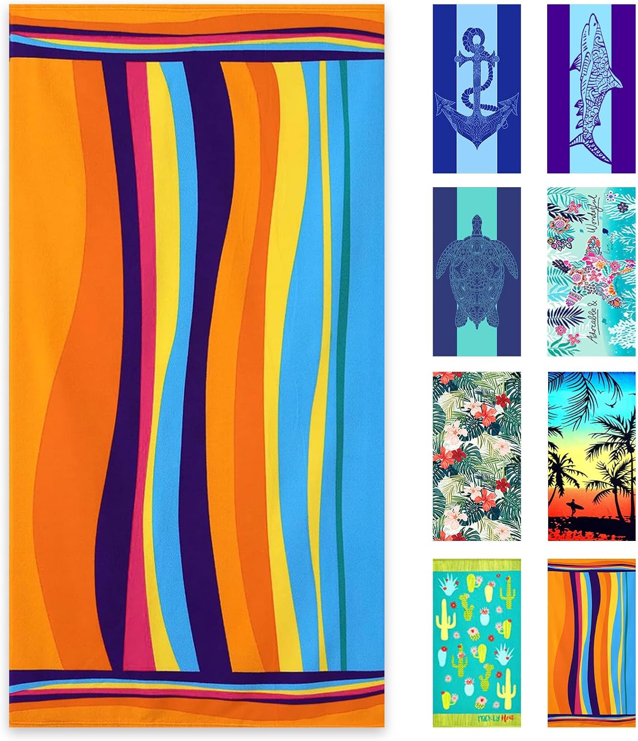 Amazon.com: cabanana Microfiber Beach Towel Oversized - Quick Dry Beach ...