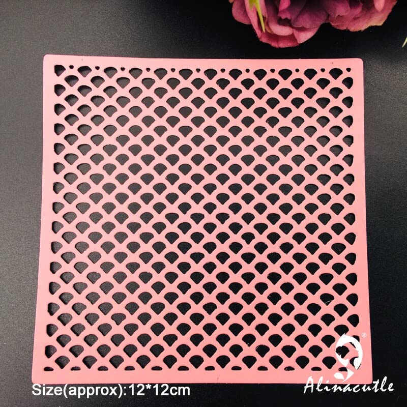 Snapklik.com : Alinacutle Metal Cutting Die Cut Square Card Scallop ...