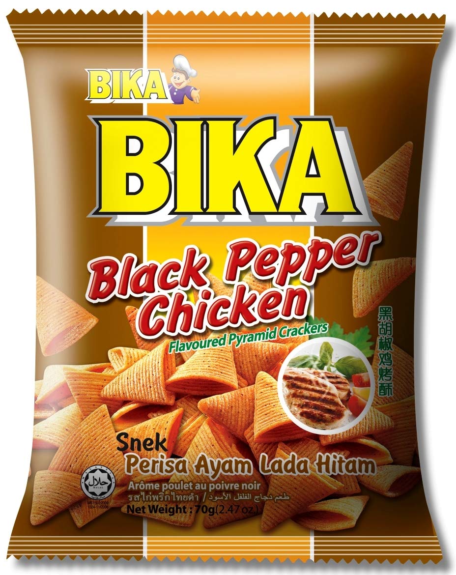 Bika Black Pepper Chicken Crackers Pouch, 70 Grams (Pack of 3) : Amazon ...