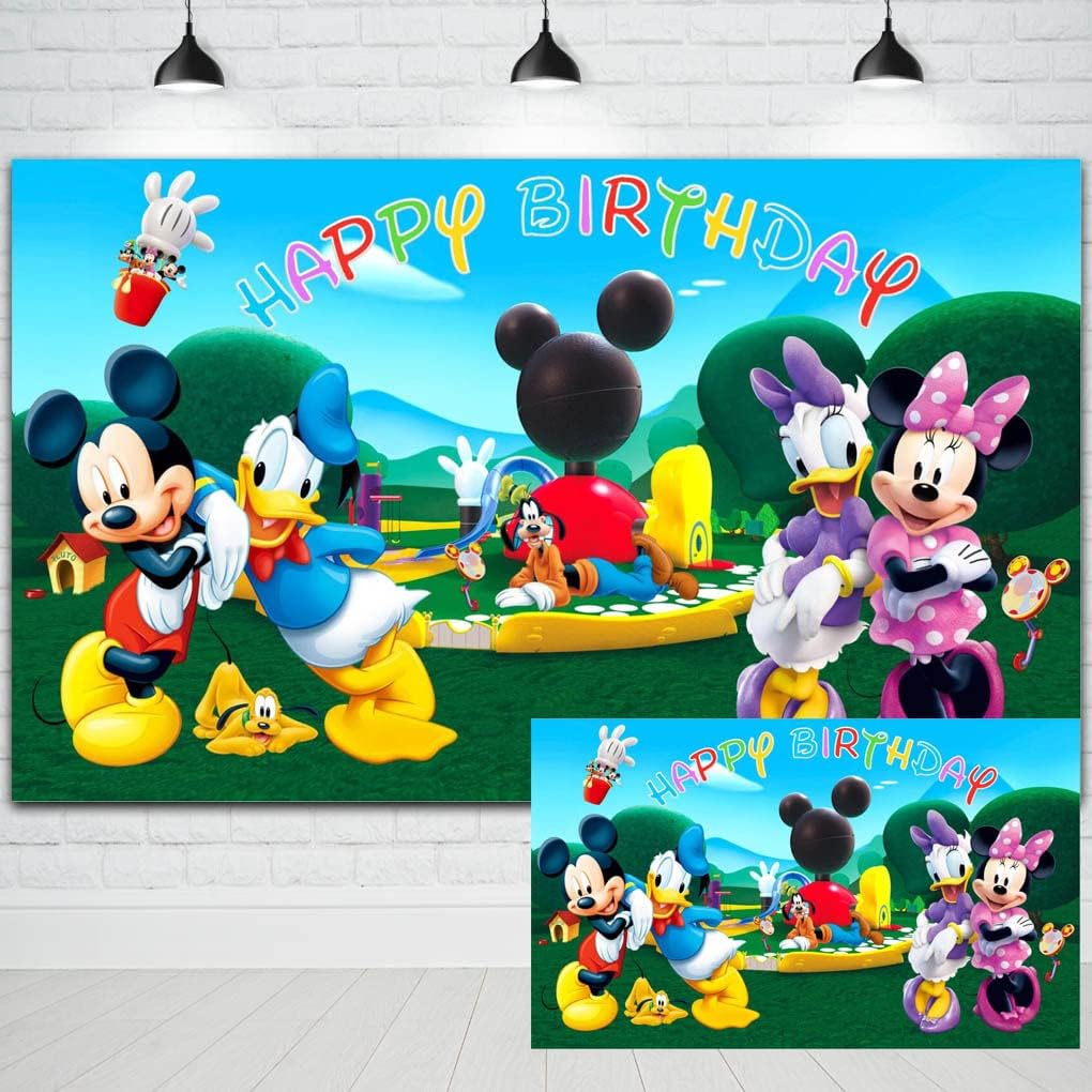 Amazon.com : Mickey Mouse Clubhouse Backdrop for Birthday Party ...